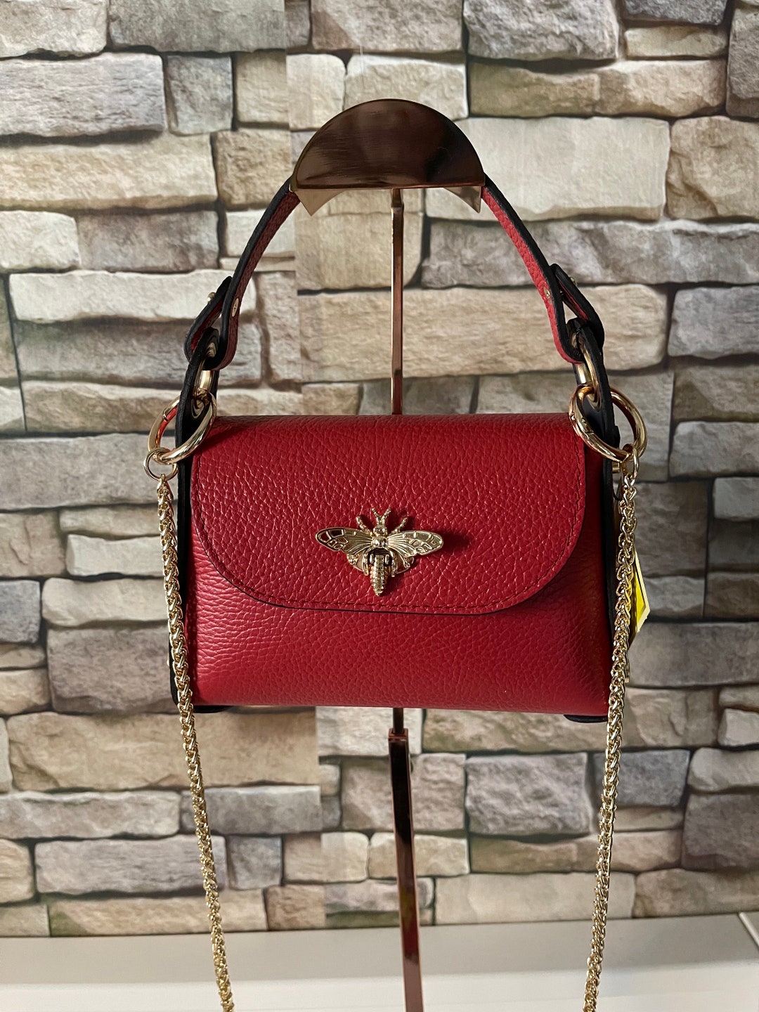 Brick Red Shoulder Bag for Women/girls Real Leather - Etsy