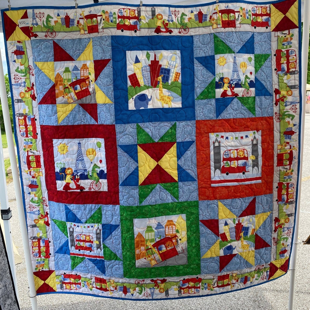 Circus Quilt - Crib/toddler - Etsy