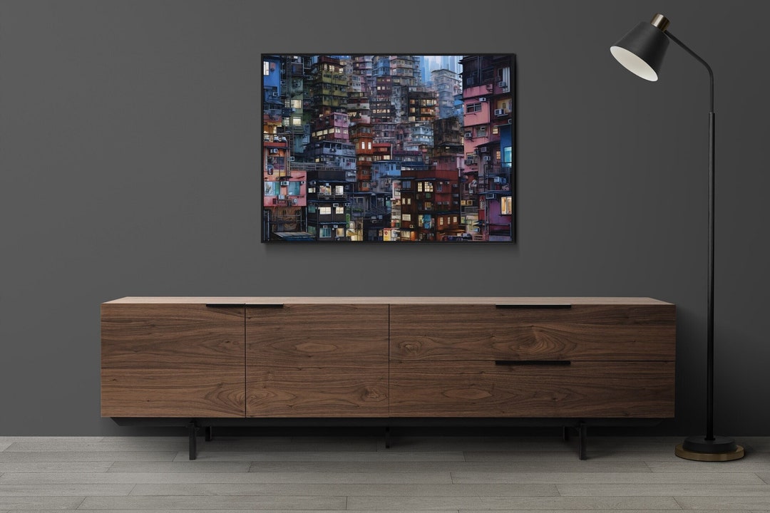Sci-fi Cityscape AI Wall Art Sci-fi Wall Decor for Sci-fi Fan Living ...