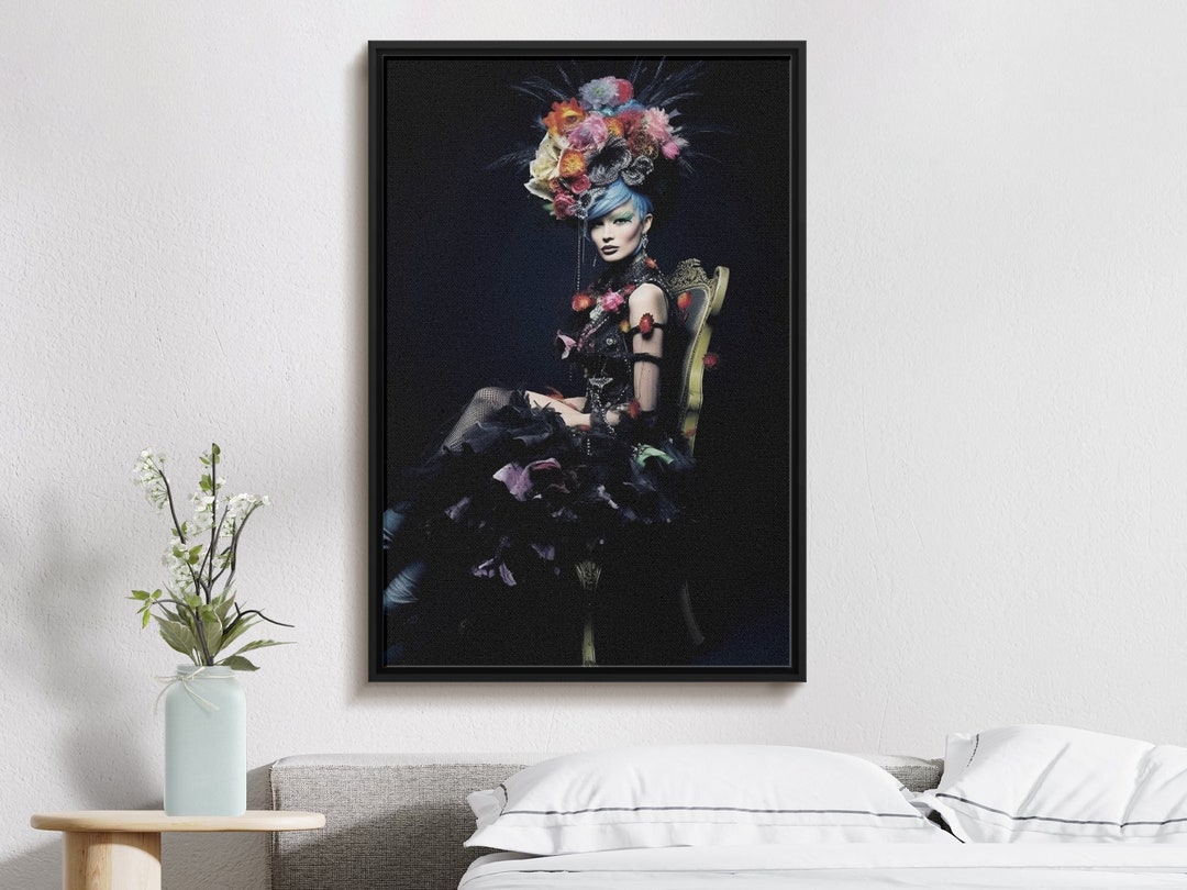 Printable Digital Art Vintage Victorian Style Rococo Fashion Wall ...