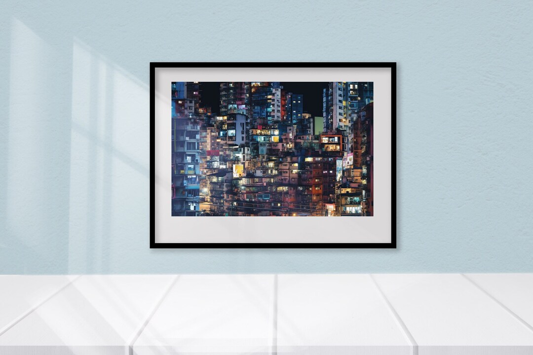 Sci-fi Cityscape AI Wall Art Sci-fi Wall Decor for Sci-fi Fan Living ...