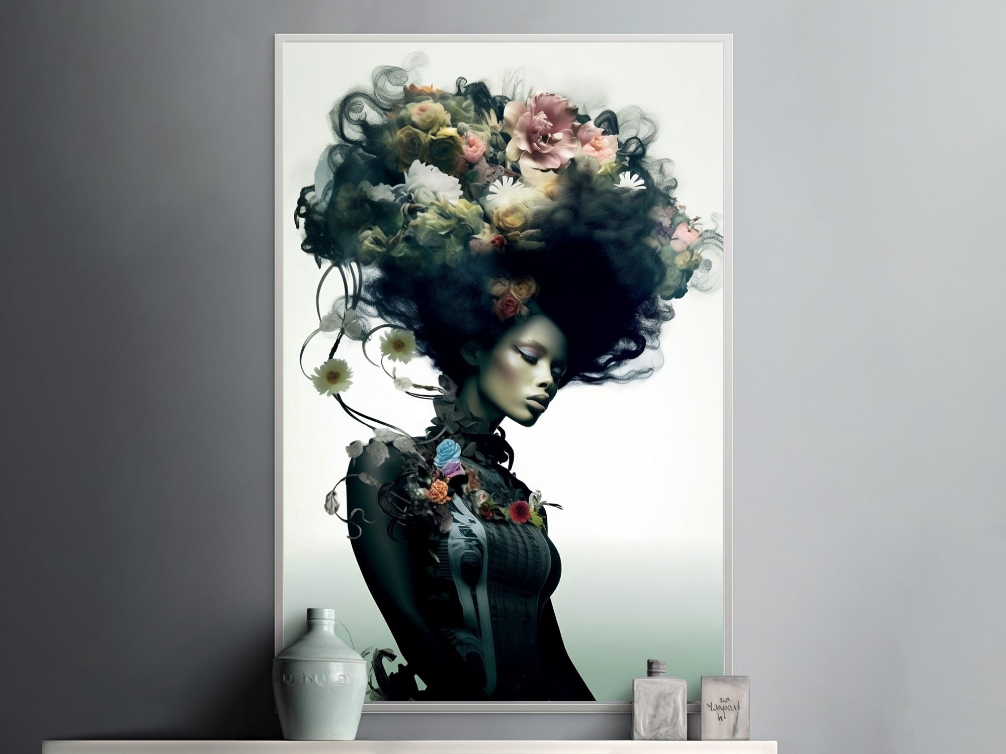 Printable Digital Art Vintage Victorian Style Rococo Fashion Wall ...