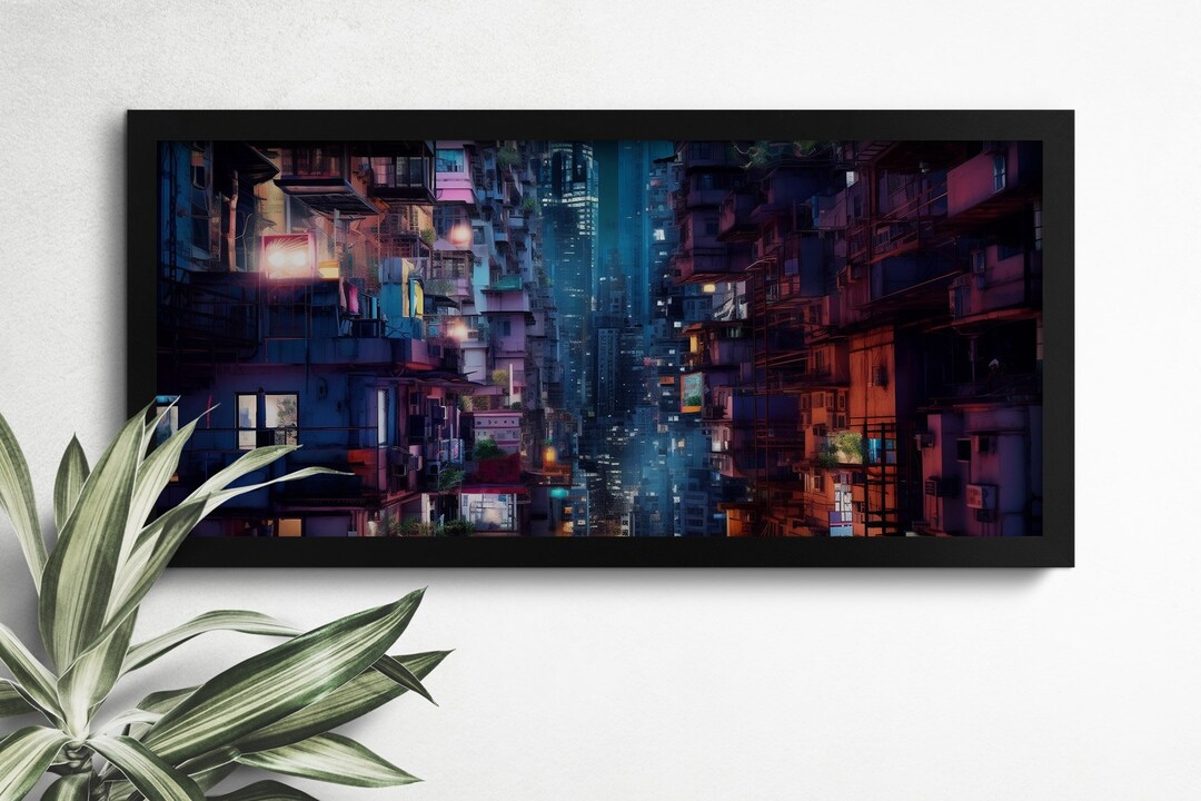 Sci-fi Cityscape AI Wall Art Sci-fi Wall Decor for Sci-fi Fan Living ...