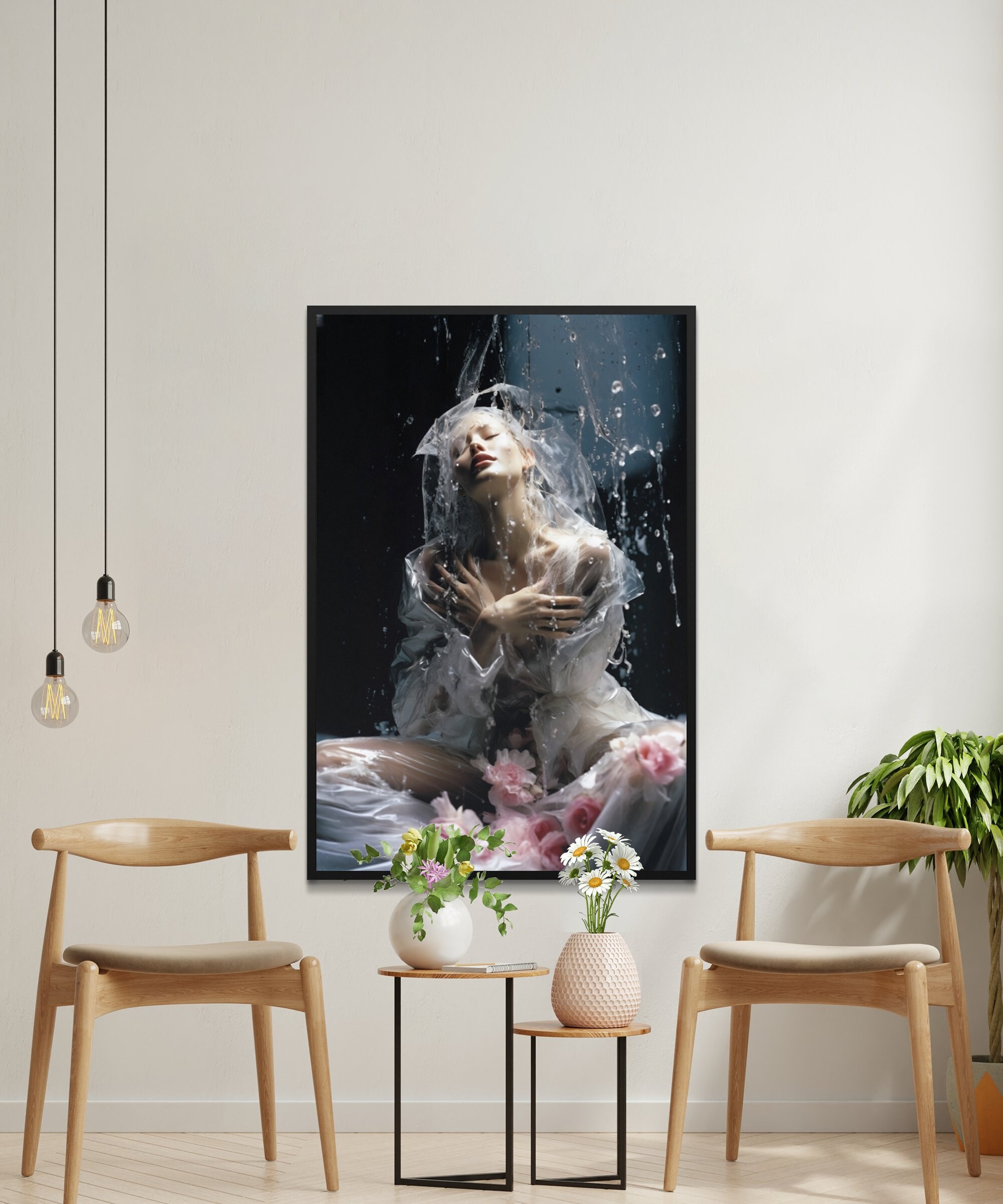 Woman in Rain Printable Wall Art| Contemporary Vogue Fashion, Poster ...