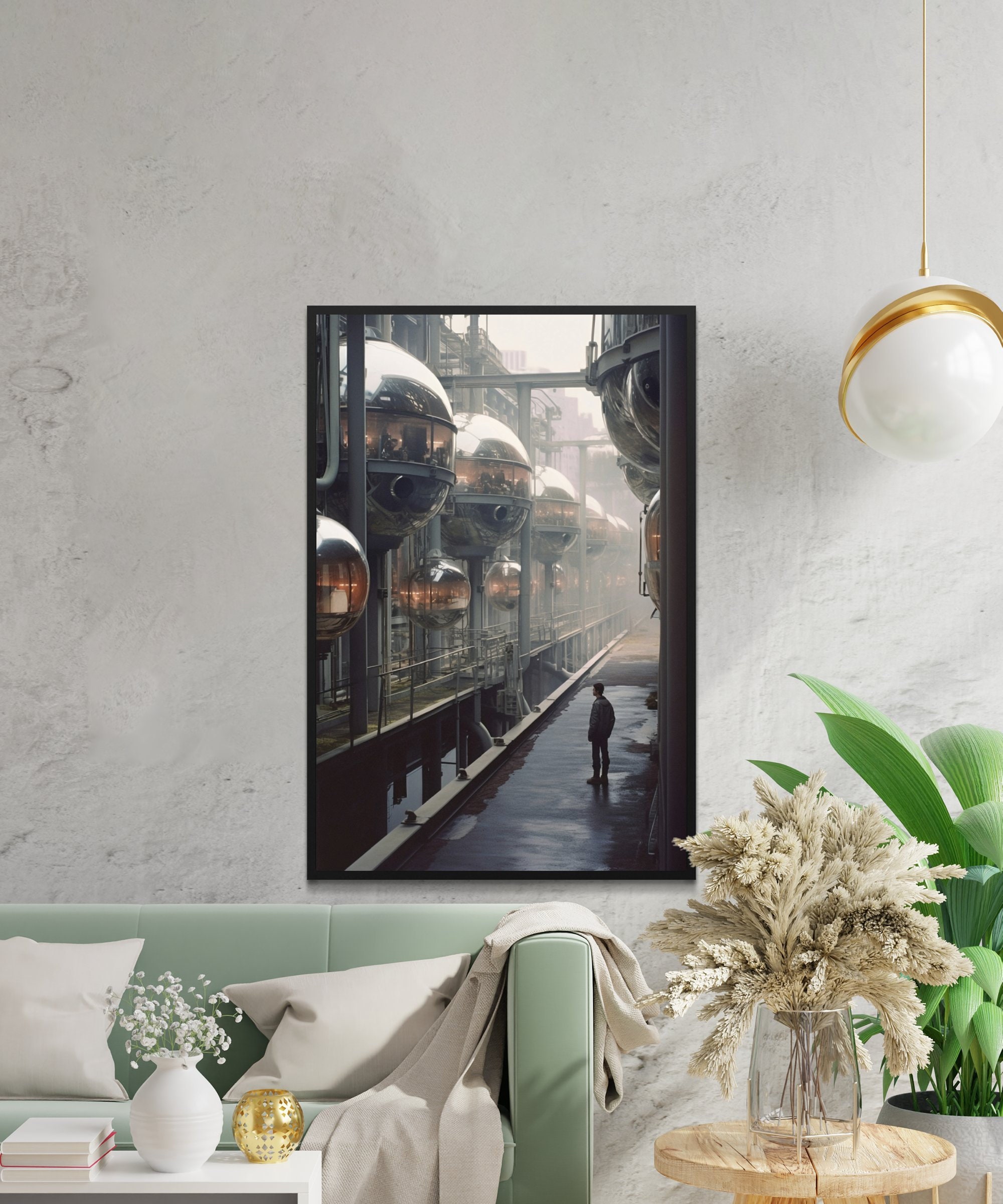 Dieselpunk Wall Art| Retrofuturistic City, Sci-fi Printable Poster ...