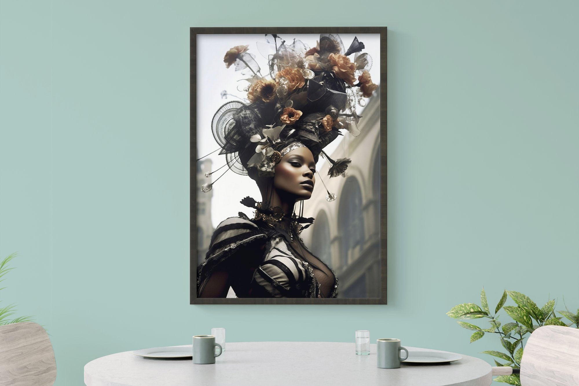 Printable Digital Art Vintage Victorian Style Rococo Fashion Wall ...