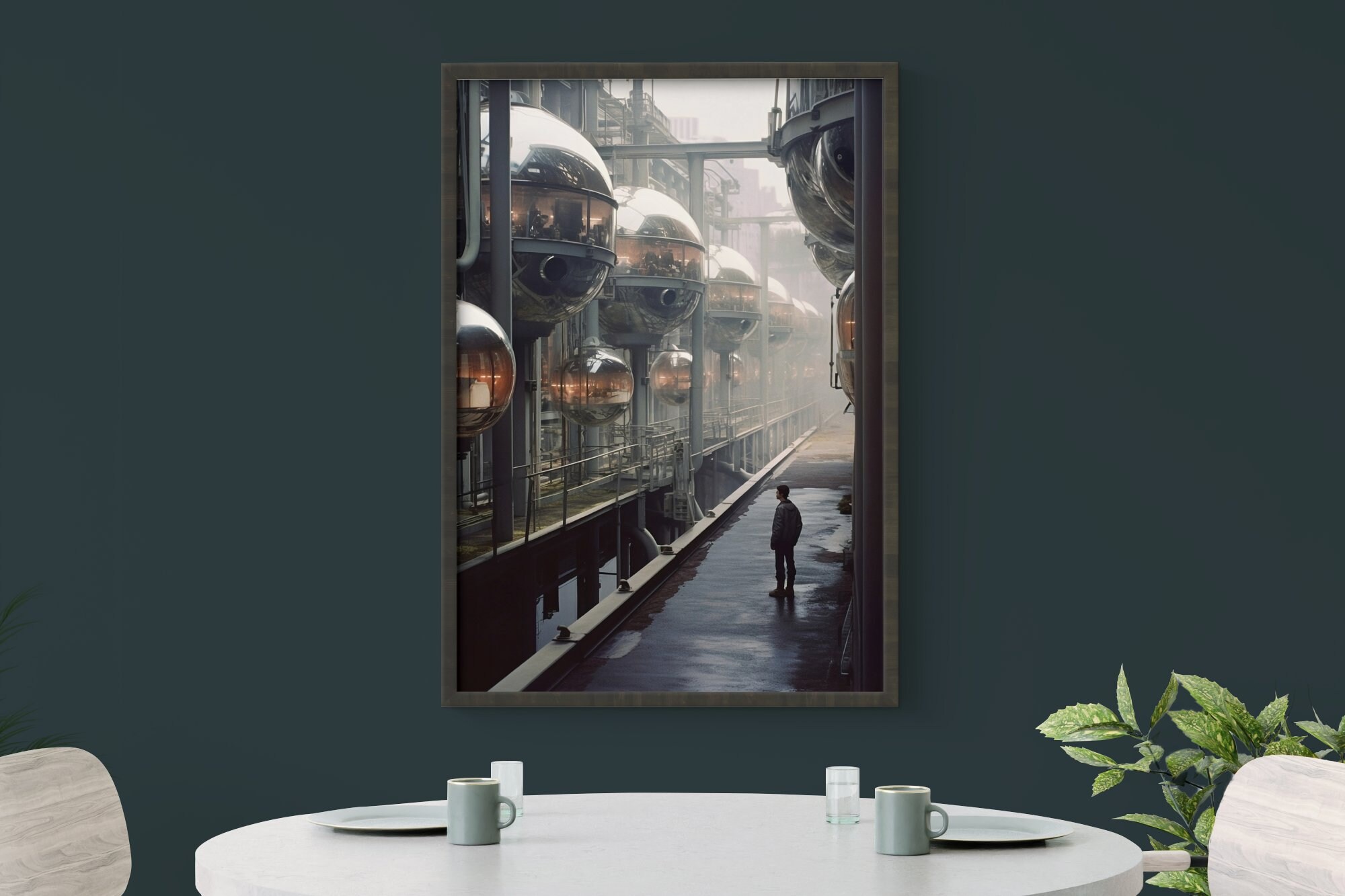 Dieselpunk Wall Art| Retrofuturistic City, Sci-fi Printable Poster ...