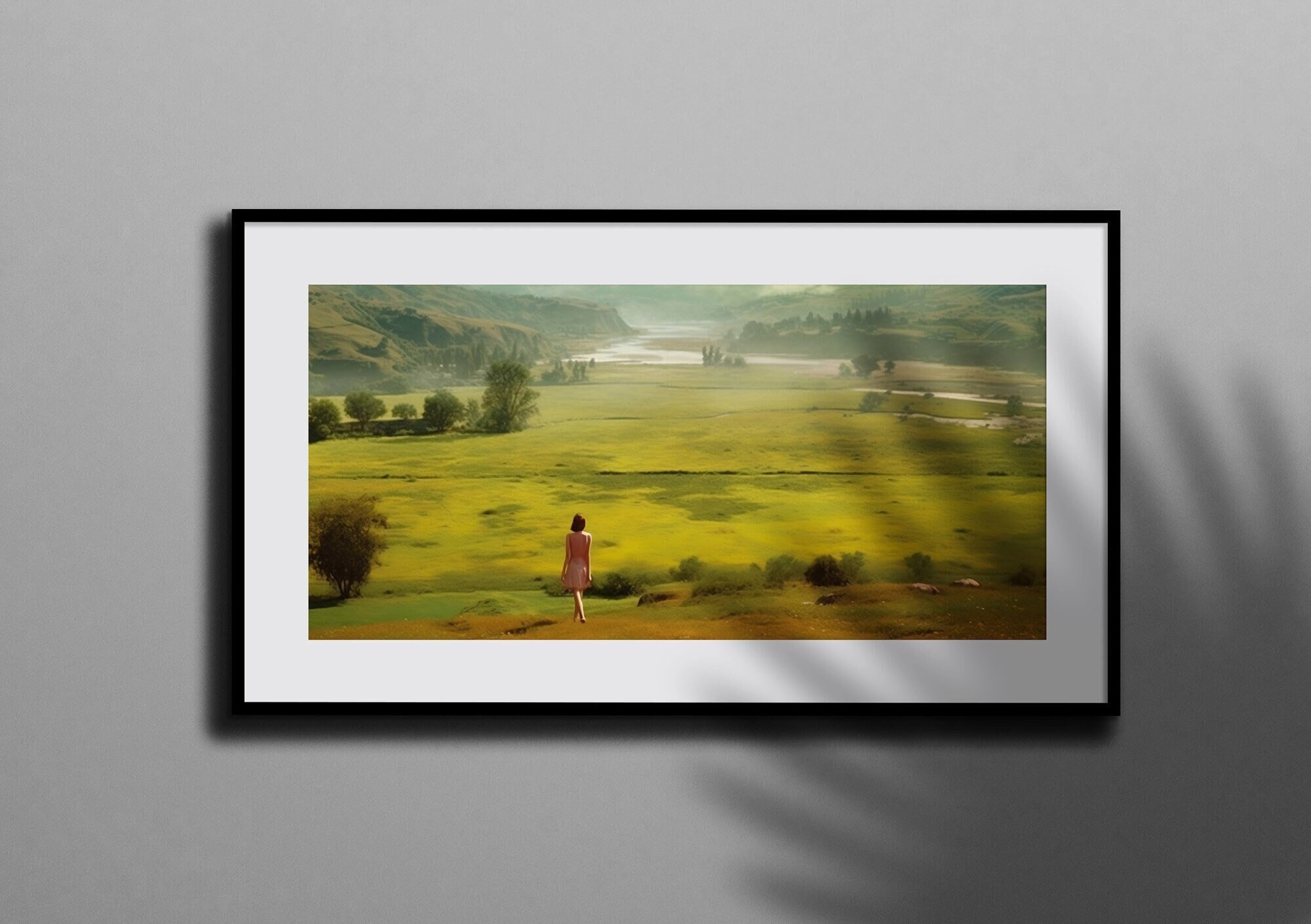 Countryside Landscape Art Colorful Nature Wall Art Nature Digital Art ...