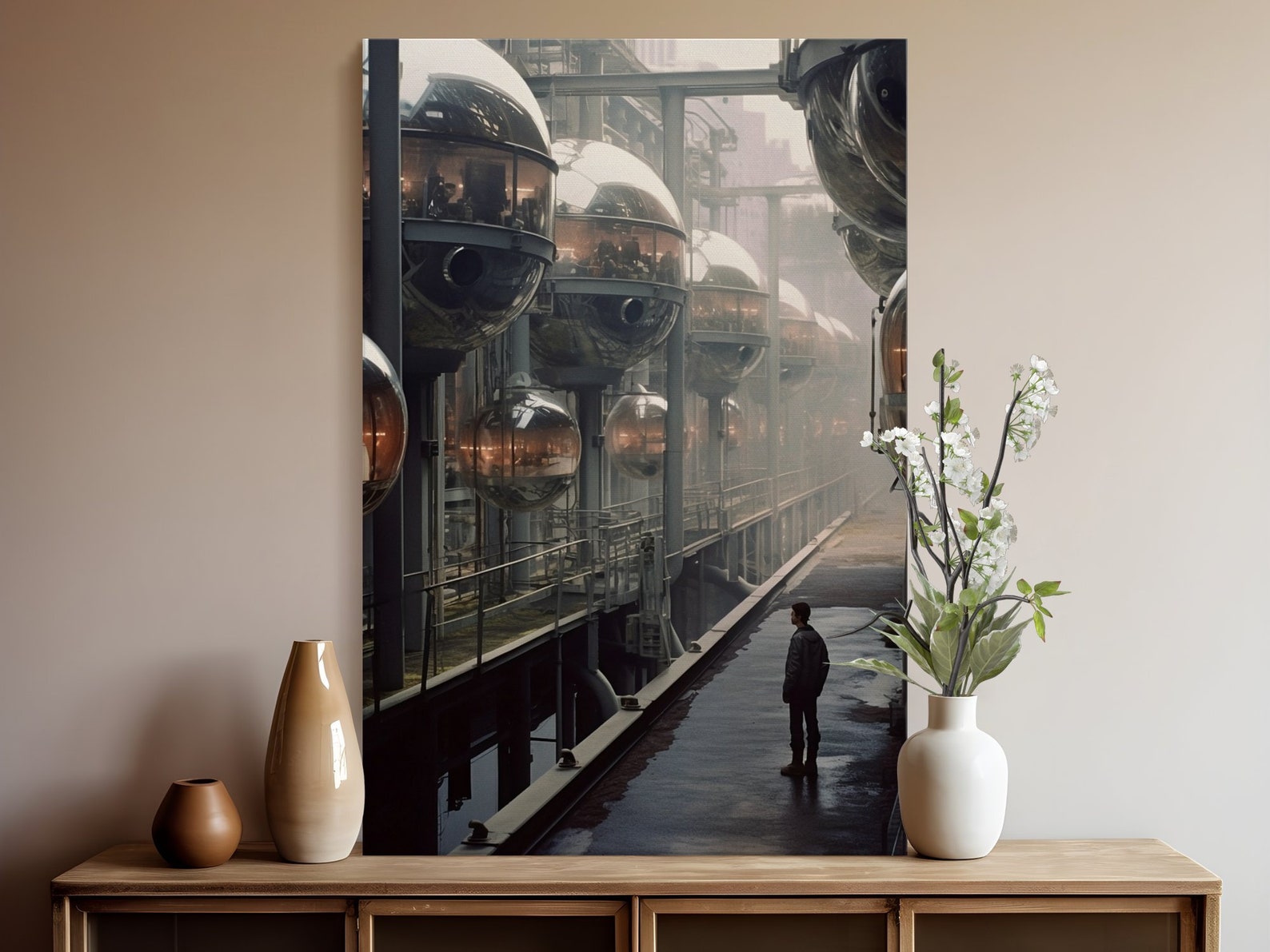 Dieselpunk Wall Art| Retrofuturistic City, Sci-fi Printable Poster ...
