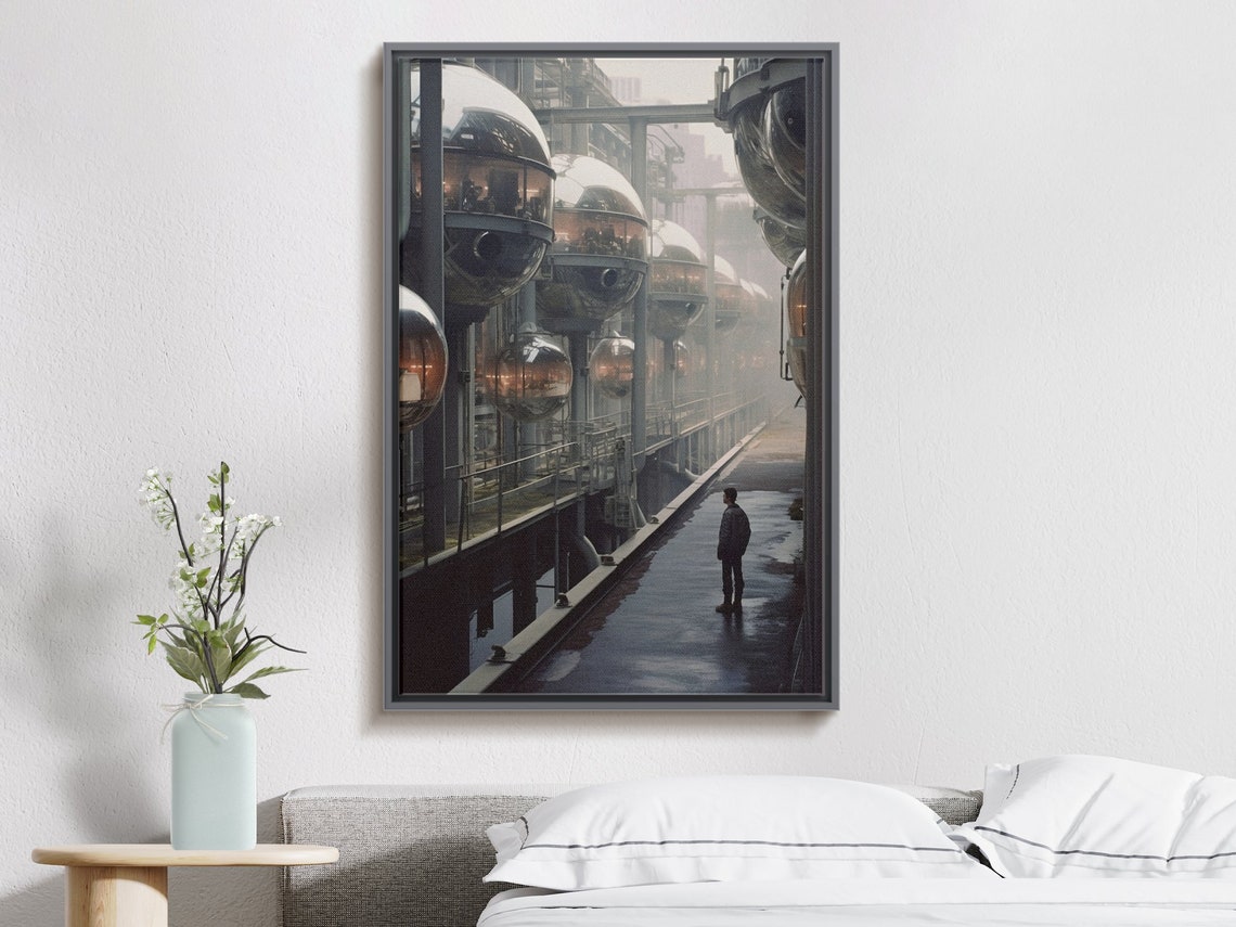 Dieselpunk Wall Art Retrofuturistic City, Sci-fi Printable Poster ...
