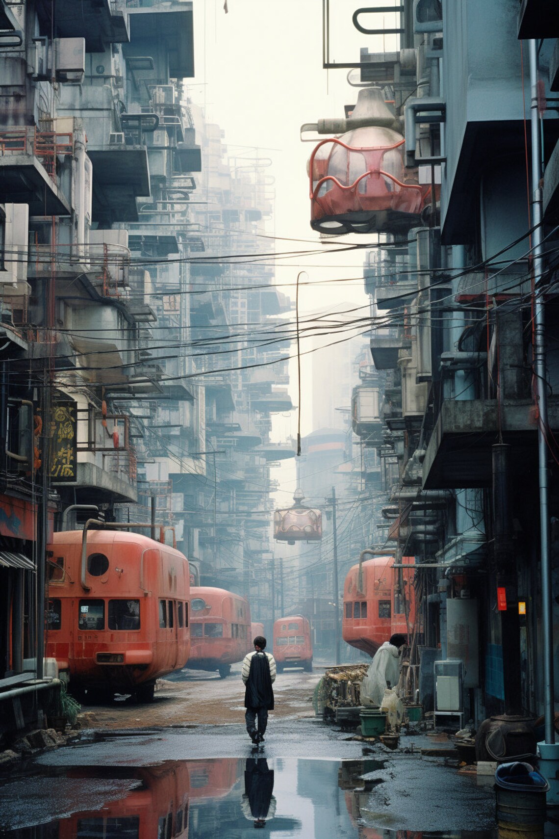 Cyberpunk Digital Wall Art| Dystopian Cityscape, Sci-fi Printable ...