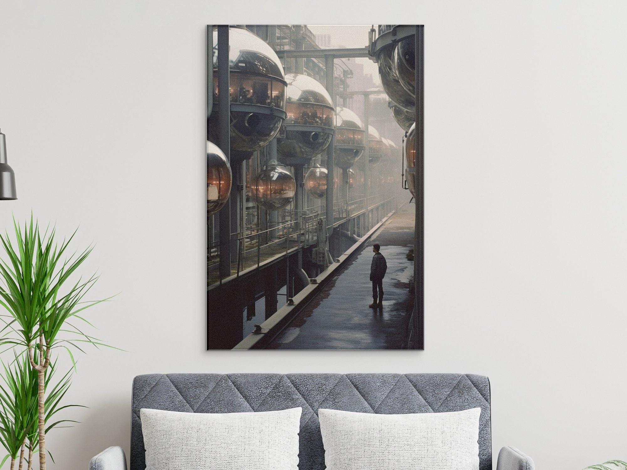 Dieselpunk Wall Art Retrofuturistic City, Sci-fi Printable Poster ...