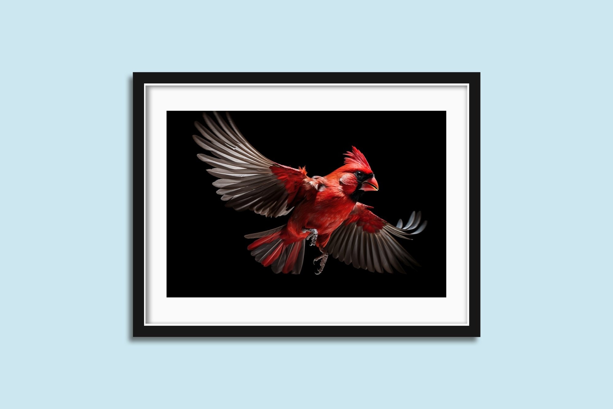 Cardinal in Flight Printable Art| Colorful Bird Photography| Nature ...