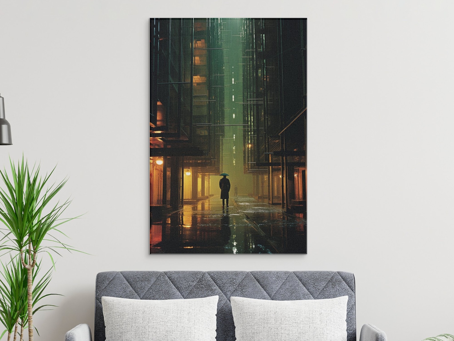 Cyberpunk Night Wall Art| Futuristic Rainy Cityscape, Sci-fi Printable ...