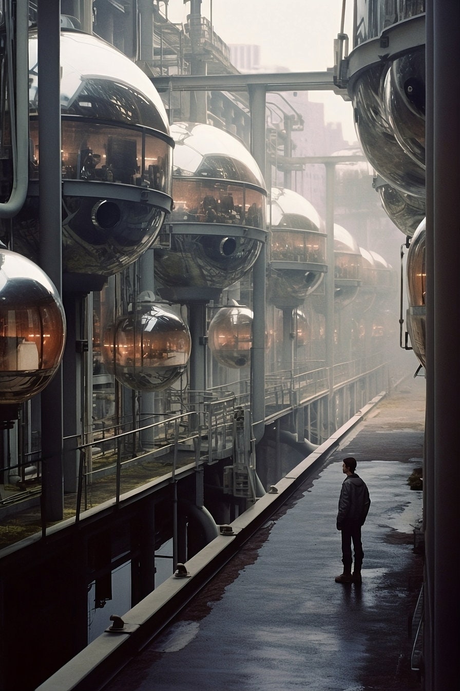 Dieselpunk Wall Art| Retrofuturistic City, Sci-fi Printable Poster ...