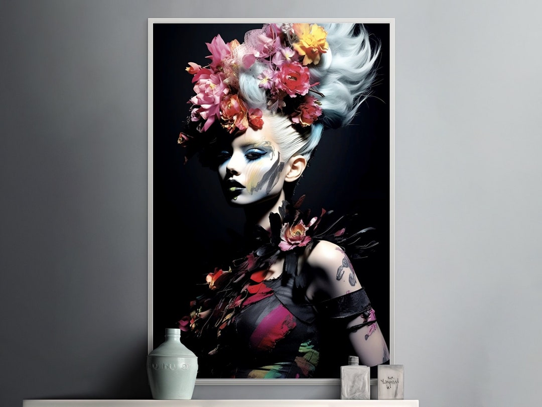 Printable Digital Art Vintage Victorian Style Rococo Fashion Wall ...