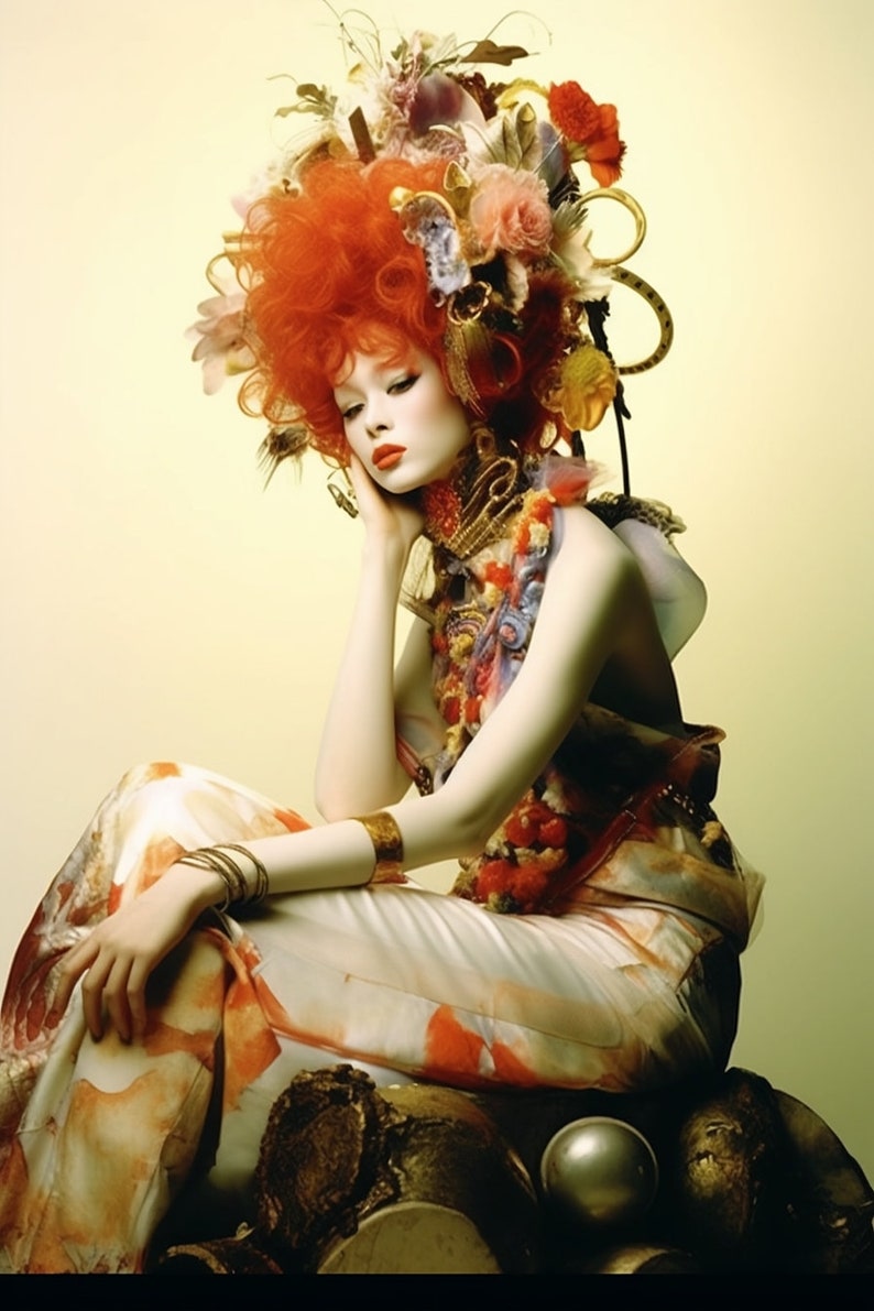 Floral Futuristic Rococopunk Victorian Art Homely Decor Vogue Fashion ...