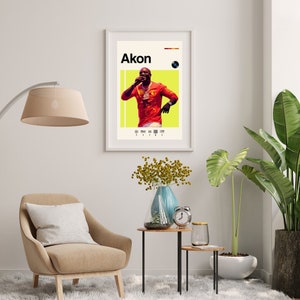 Akon Poster Musician Singer Artist Wall Art Music Album Reggae - Etsy