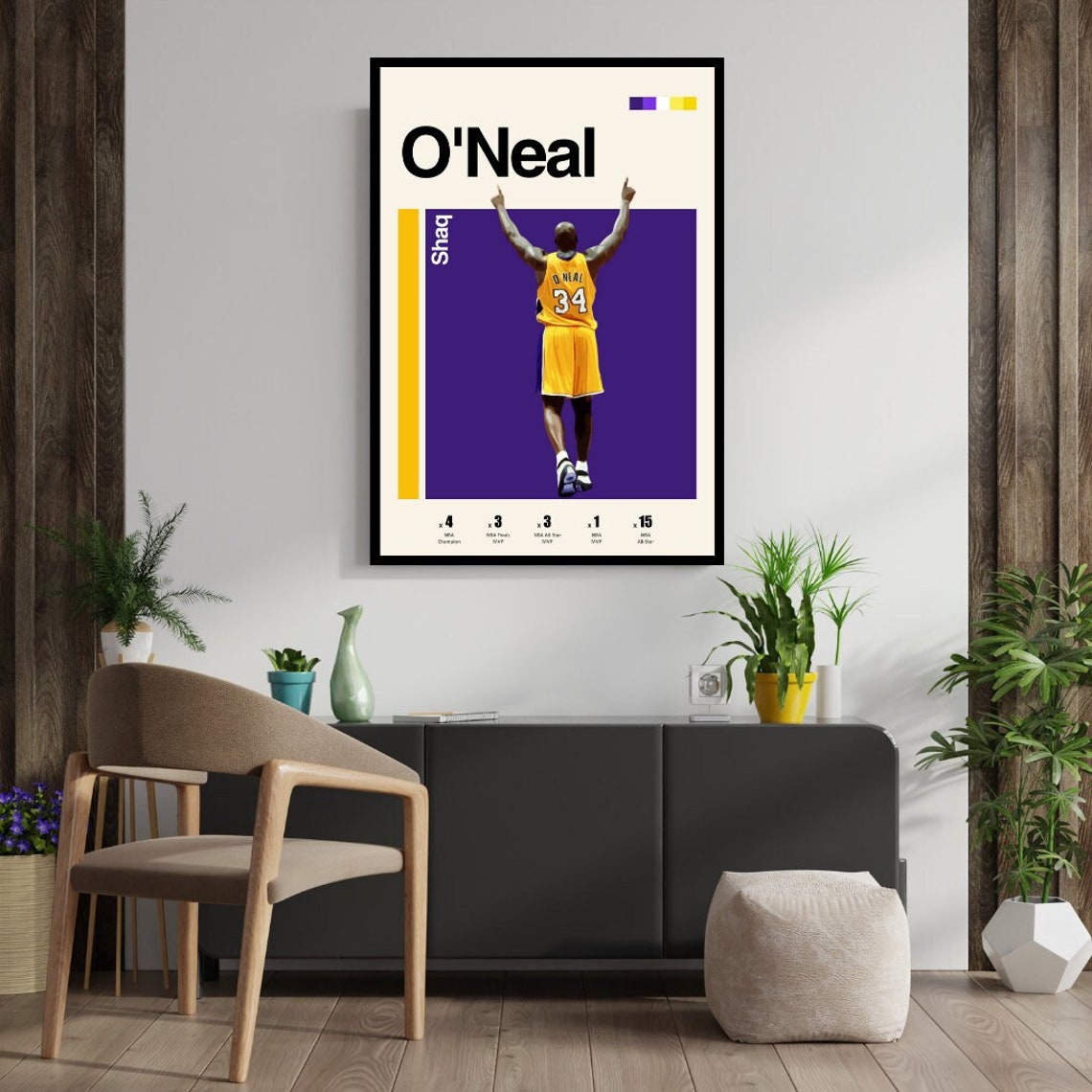 Shaquille O'neal Poster NBA Basketball Sports Wall Art - Etsy