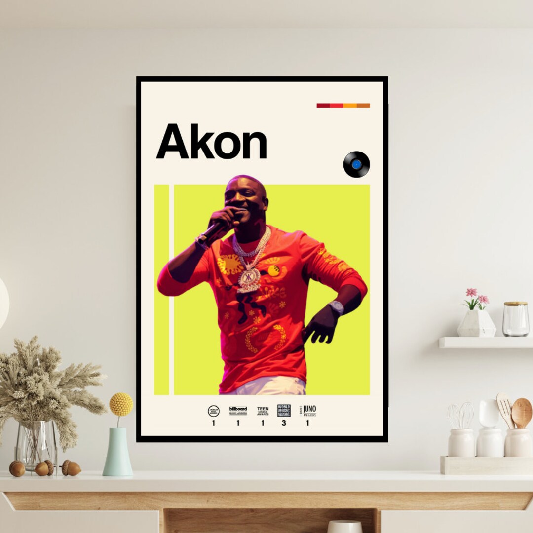 Akon Poster Musician Singer Artist Wall Art Music Album Reggae - Etsy