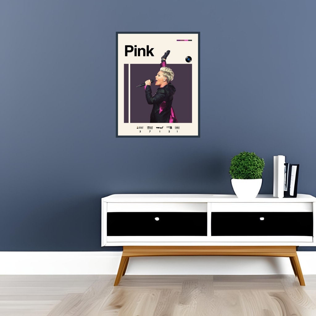 Pink Poster Musician Singer Artist Wall Art Music sold by Matchmaker ...
