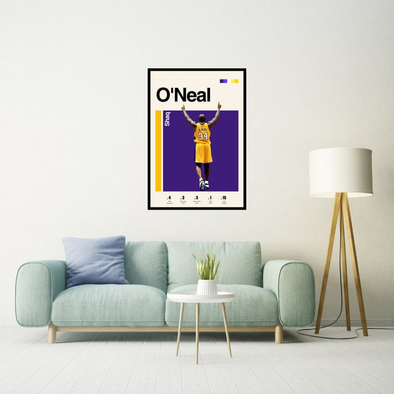 Shaquille O'neal Poster NBA Basketball Sports Wall Art - Etsy