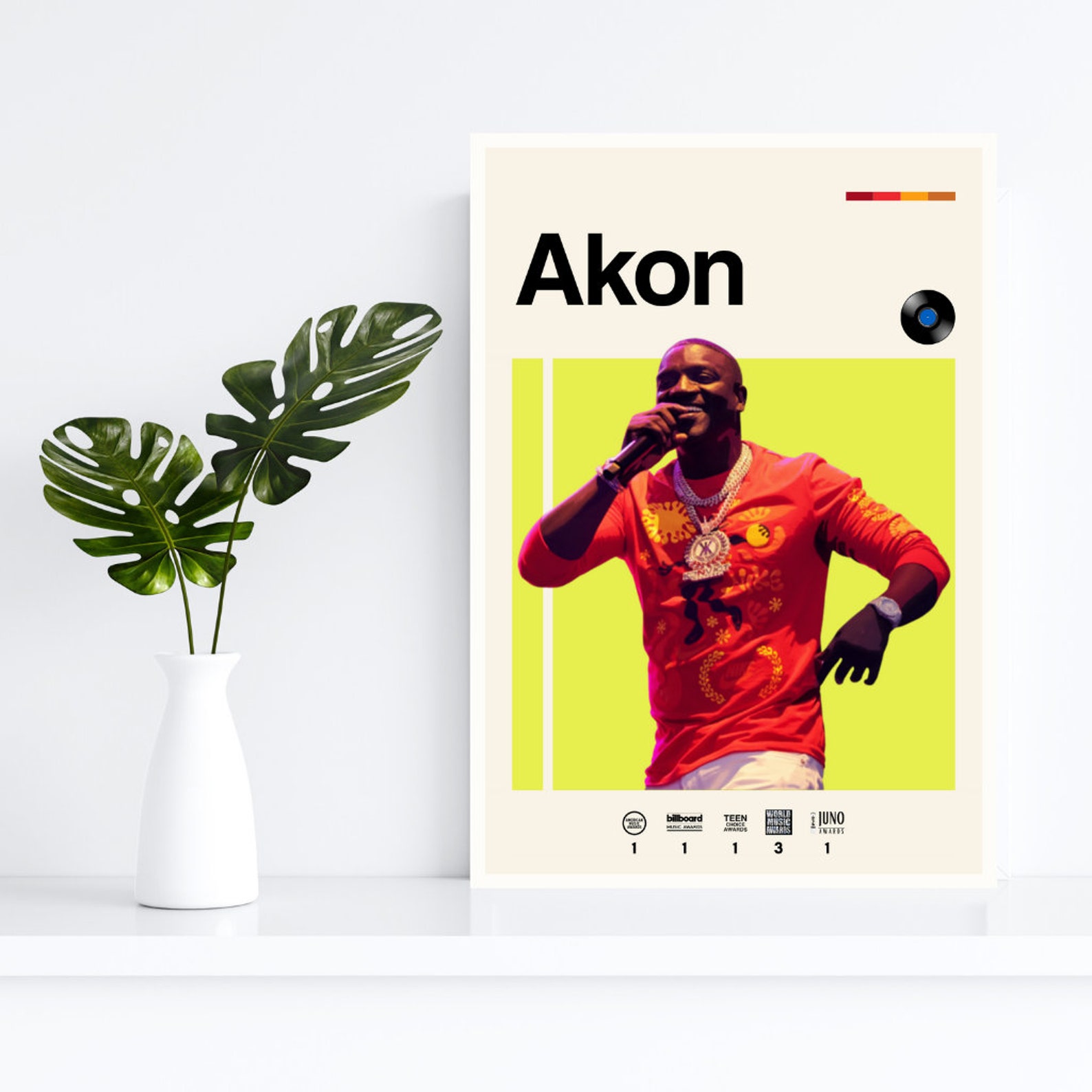 Akon Poster Musician Singer Artist Wall Art Music Album Reggae - Etsy