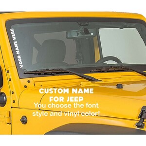 Custom Windshield Vinyl Car Name Decal Vinyl SUV Window - Etsy