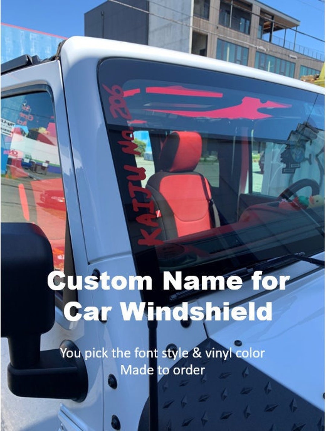 Custom Windshield Vinyl Car Name Decal Vinyl SUV Window - Etsy