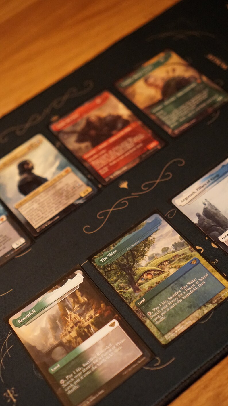 MTG LOTR Small Playmat With Zones, Card Playmat, MTG Gifts, Magic the ...