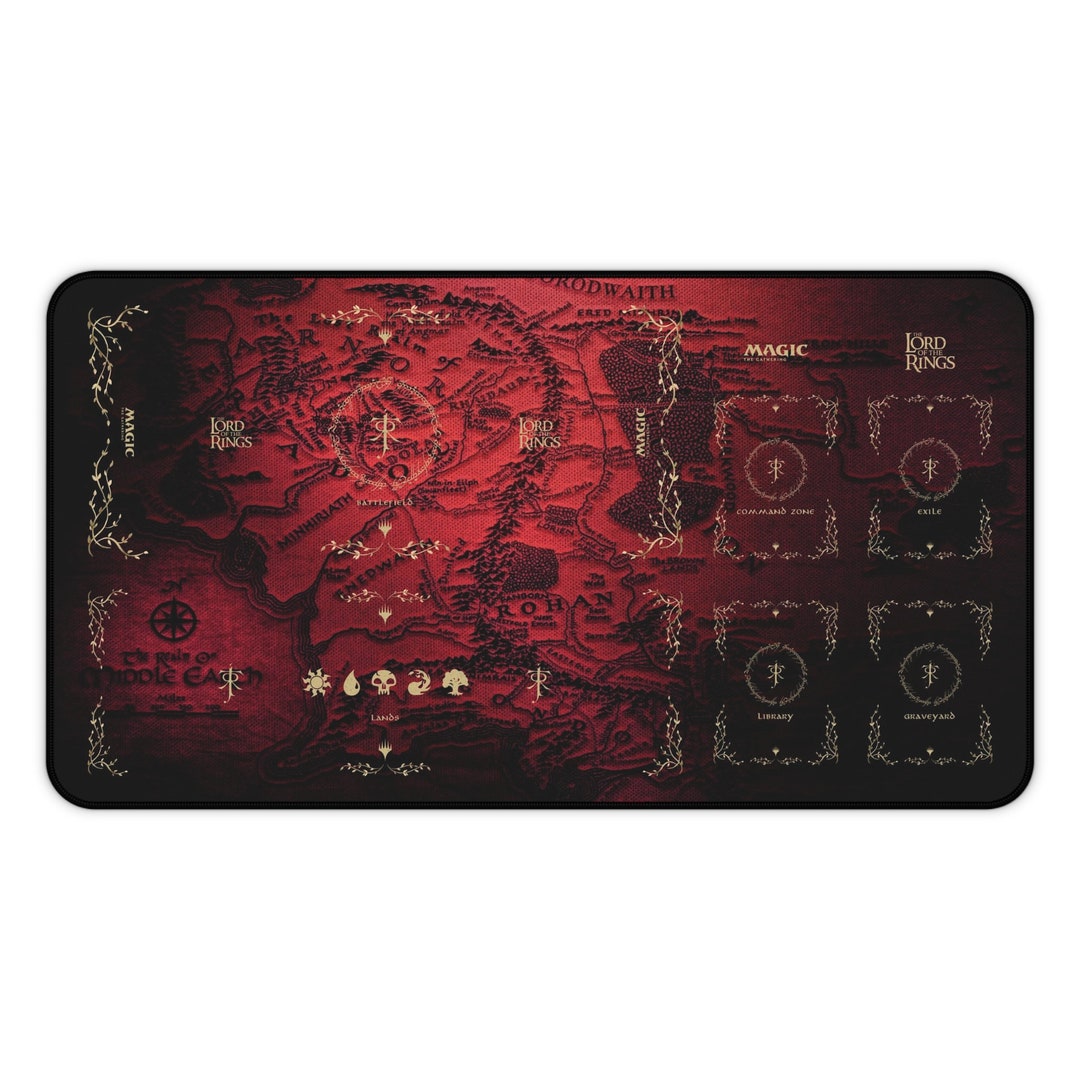 MTG LOTR Small Playmat With Zones, Card Playmat, Magic the Gathering ...