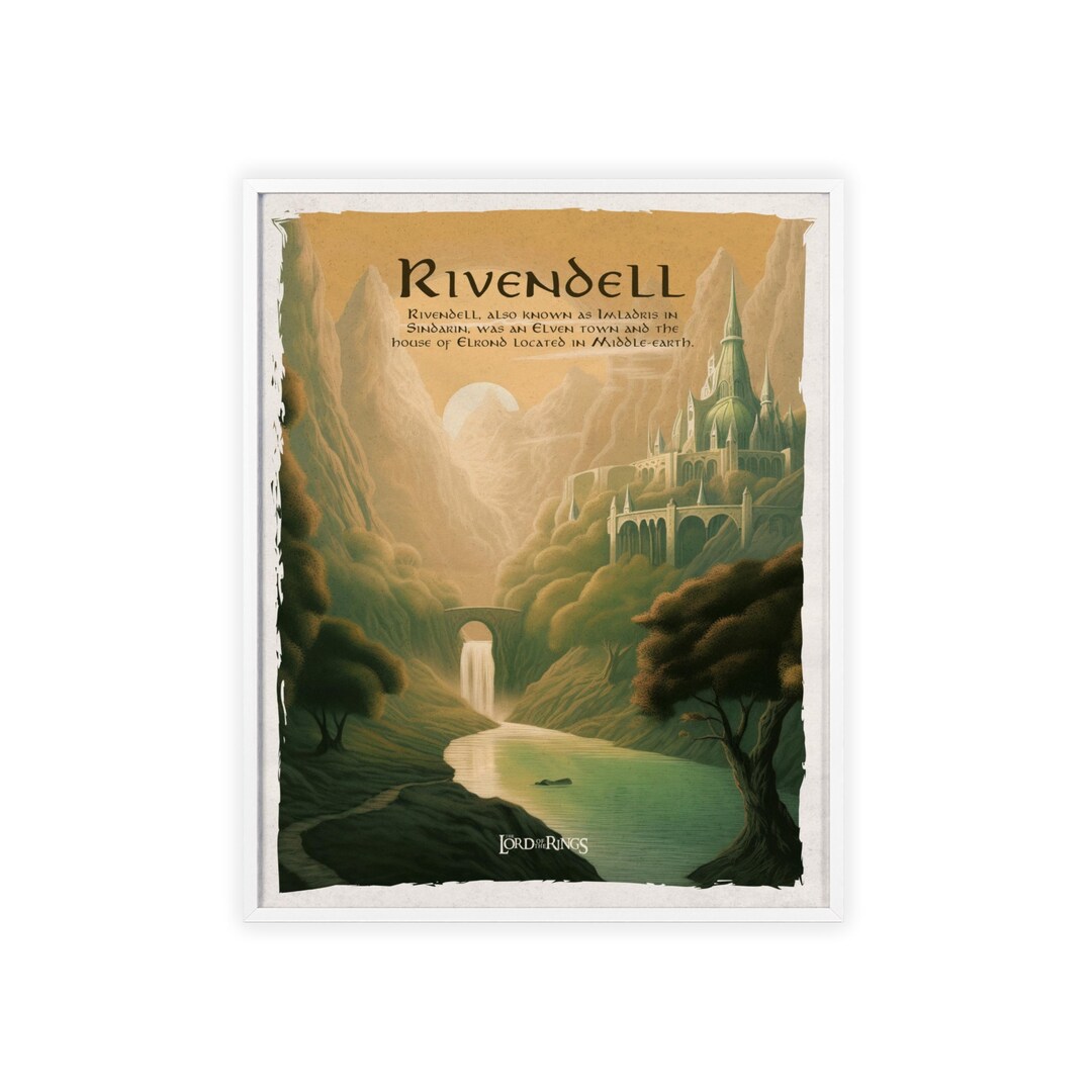 The Lord of the Rings Rivendell Poster With Wooden Frame - Etsy