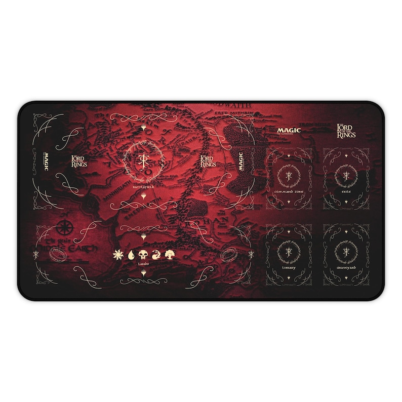 MTG LOTR Playmat With Zones, Card Playmat, MTG Gifts, Magic the ...