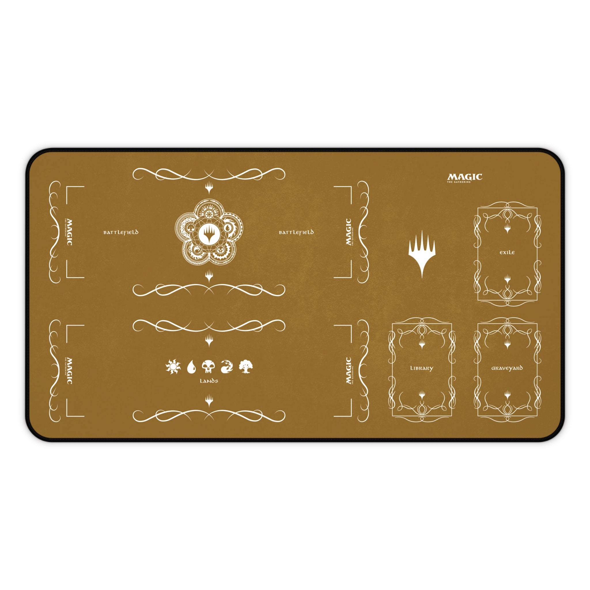 MTG Gold Commander Playmat With Zones, TCG Playmat, Card Playmat, MTG ...