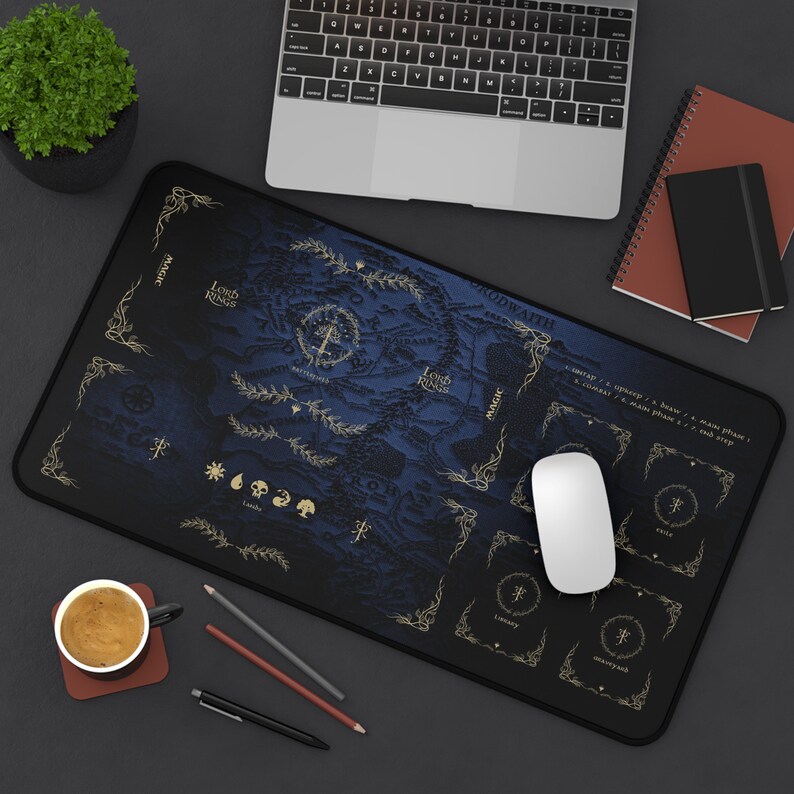 MTG LOTR Small Playmat With Zones, Card Playmat, Magic the Gathering ...