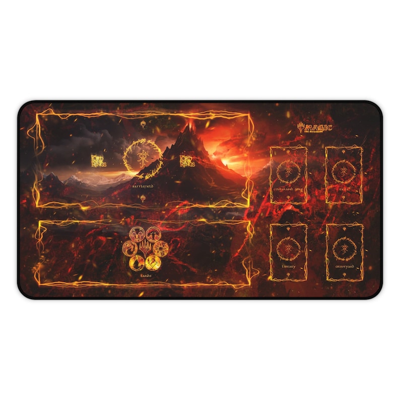MTG LOTR Playmat With Zones, Card Playmat, MTG Gifts, Magic the ...