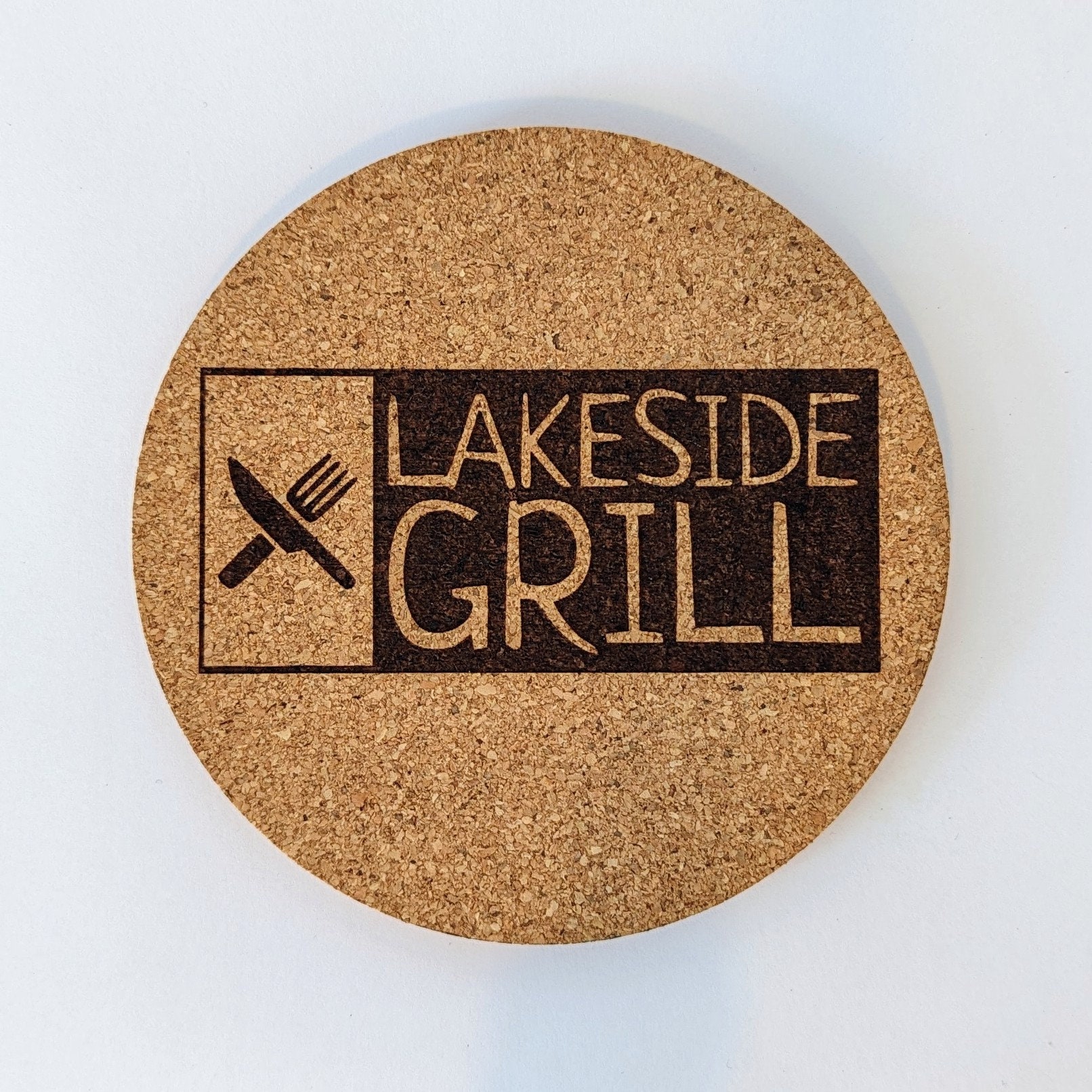 Custom Engraved Cork Coasters SET OF 5 - Etsy