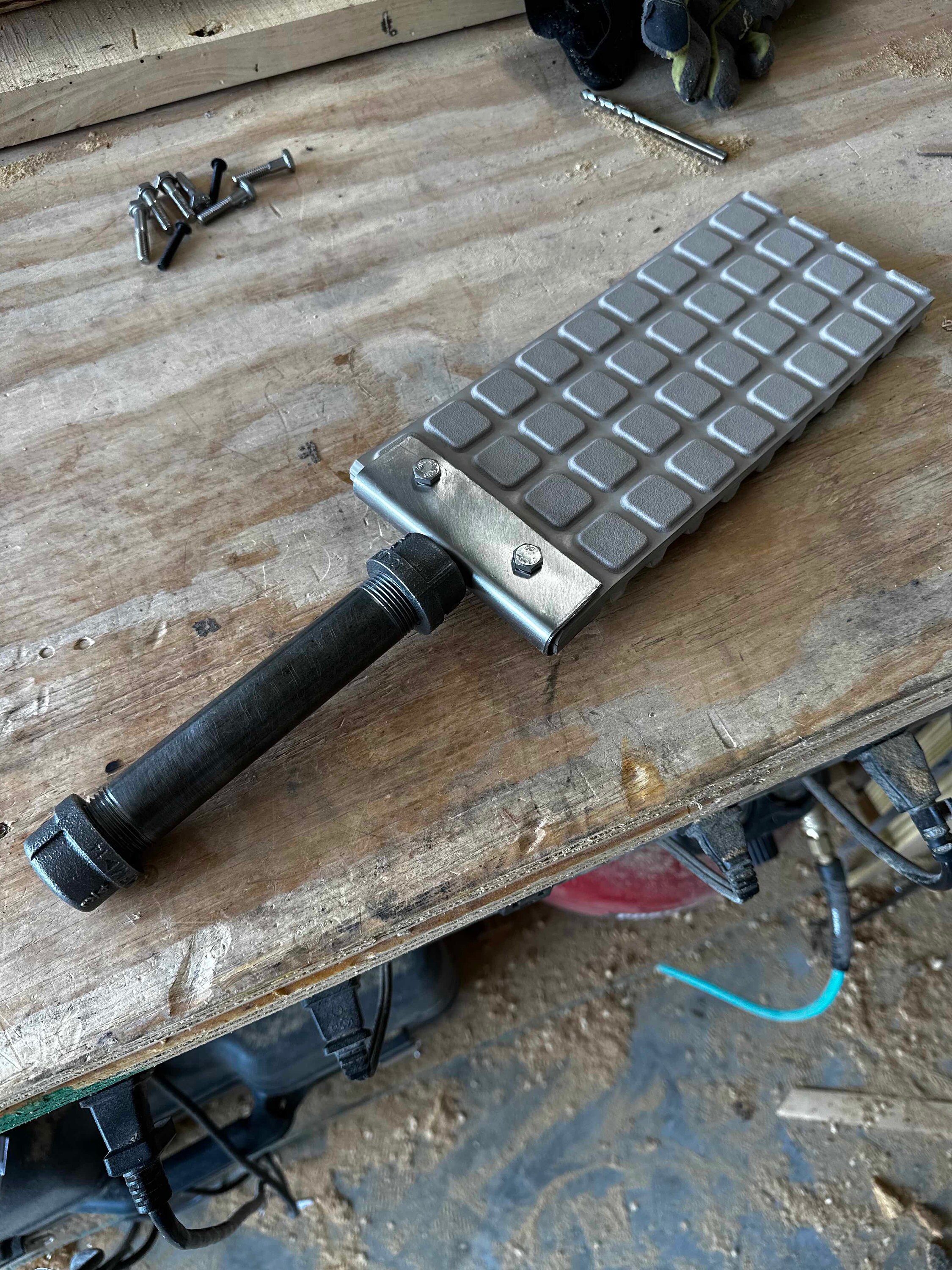 Bruised Waffle Paddle Heavyweight Rubber Paddle, Metal Handle Thuddy ...