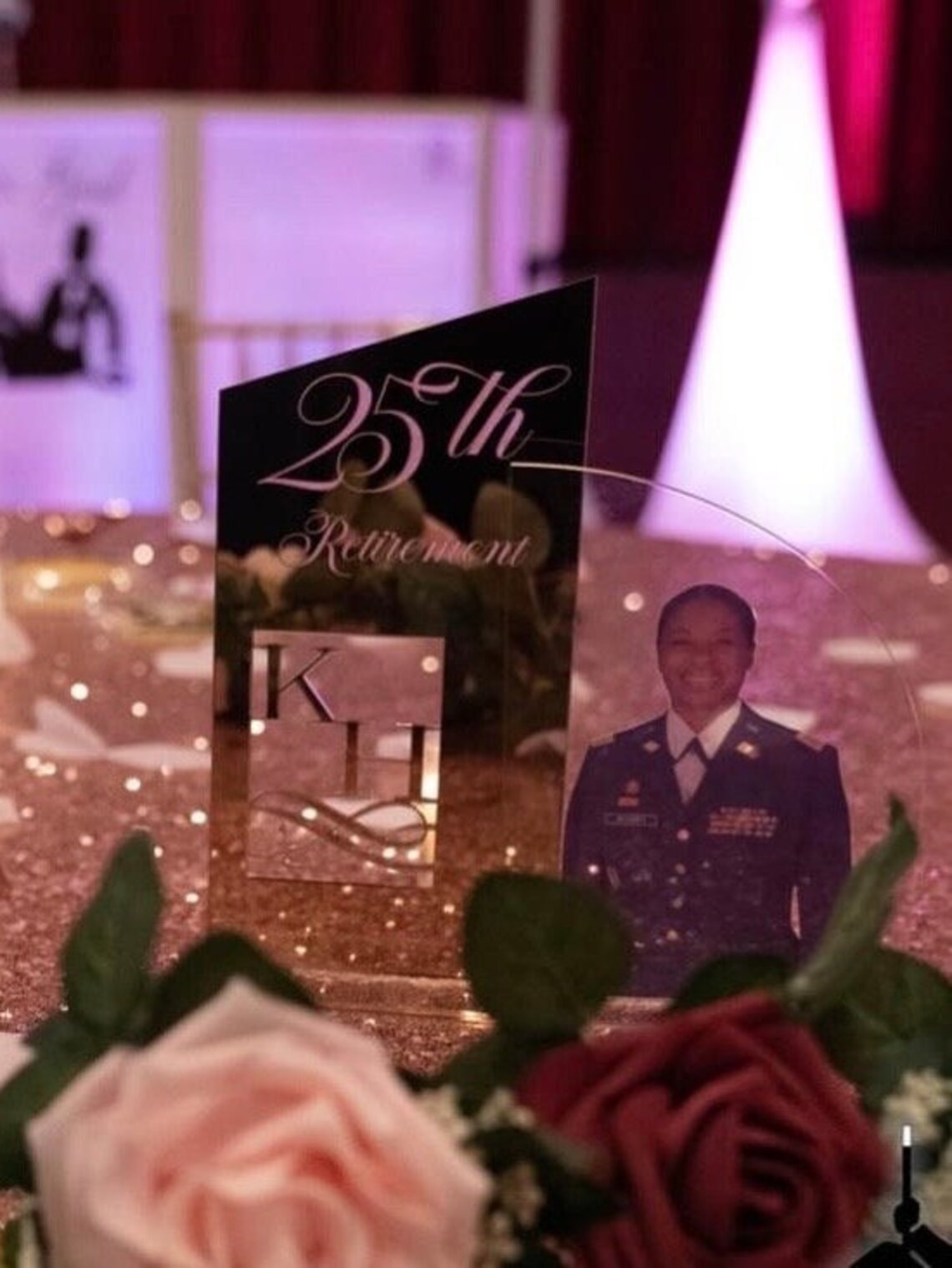 Custom Acrylic Centerpiece, Retirement Party Decor, Custom Party Decor ...