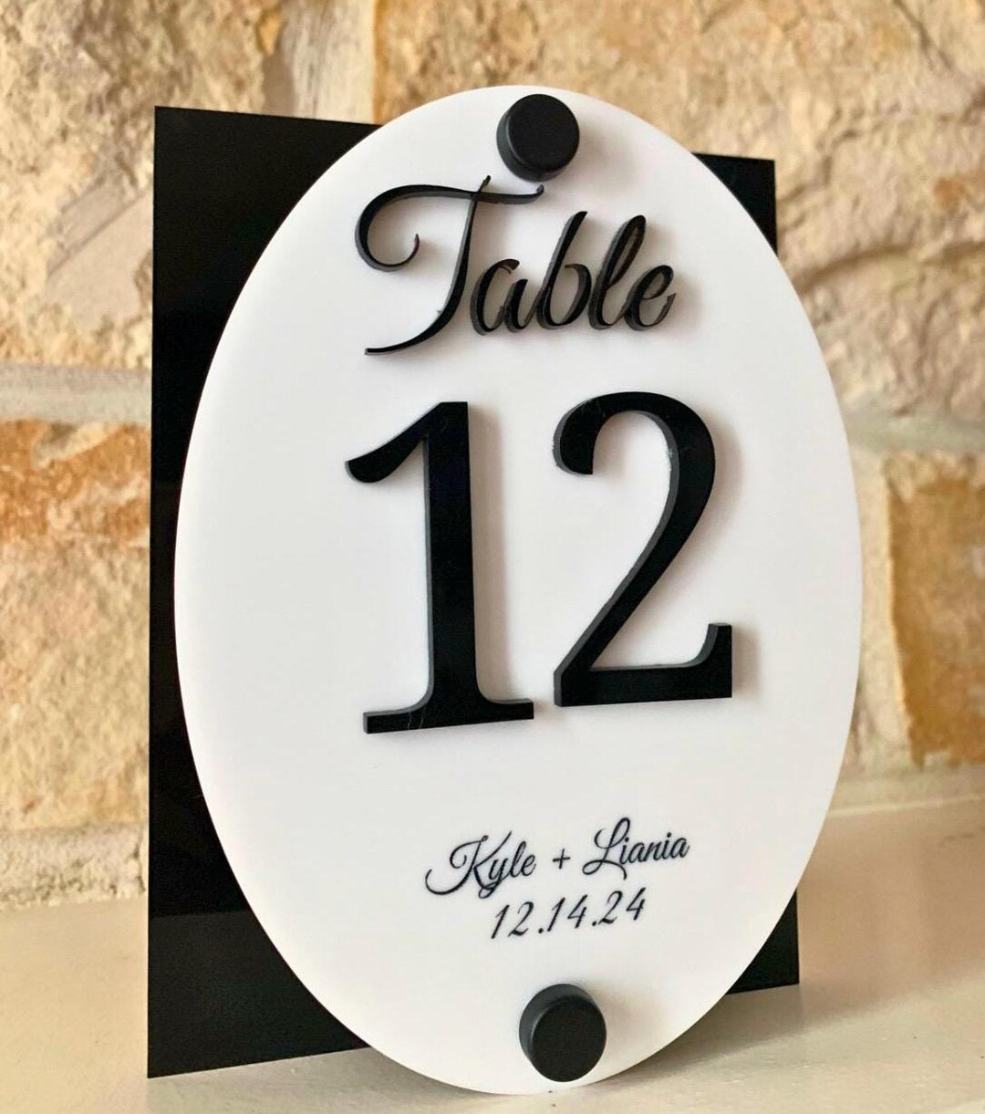 Personalized Table Numbers Wedding Table Numbers Acrylic Table Numbers ...