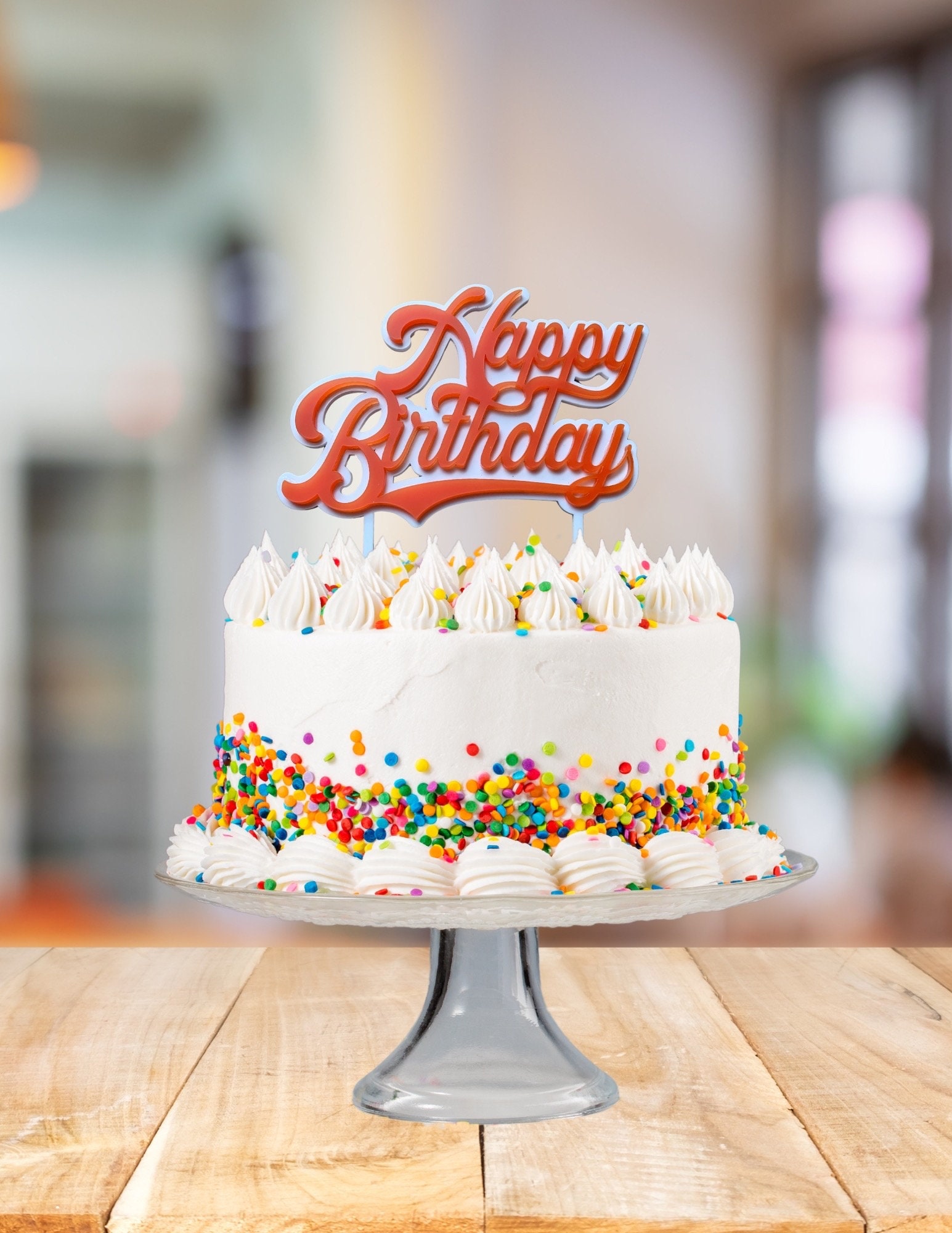 Happy Birthday Cake Topper Personalized Custom Topper - Etsy