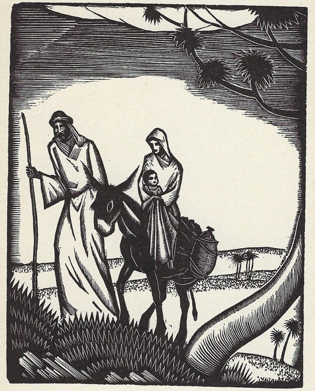 James Reid 1907-1989 Woodcut Illustration From the Life of Christ in ...