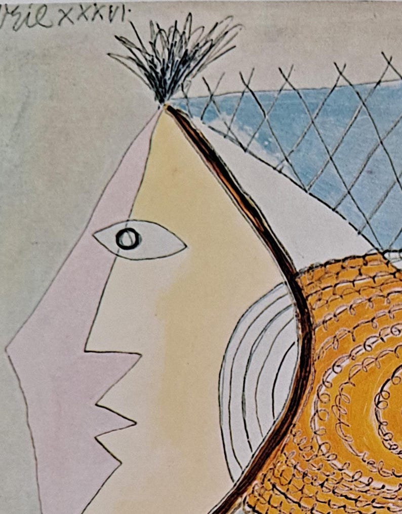 Pablo Picasso (1881-1973) Vintage Print From Picasso's Picassos. - Etsy