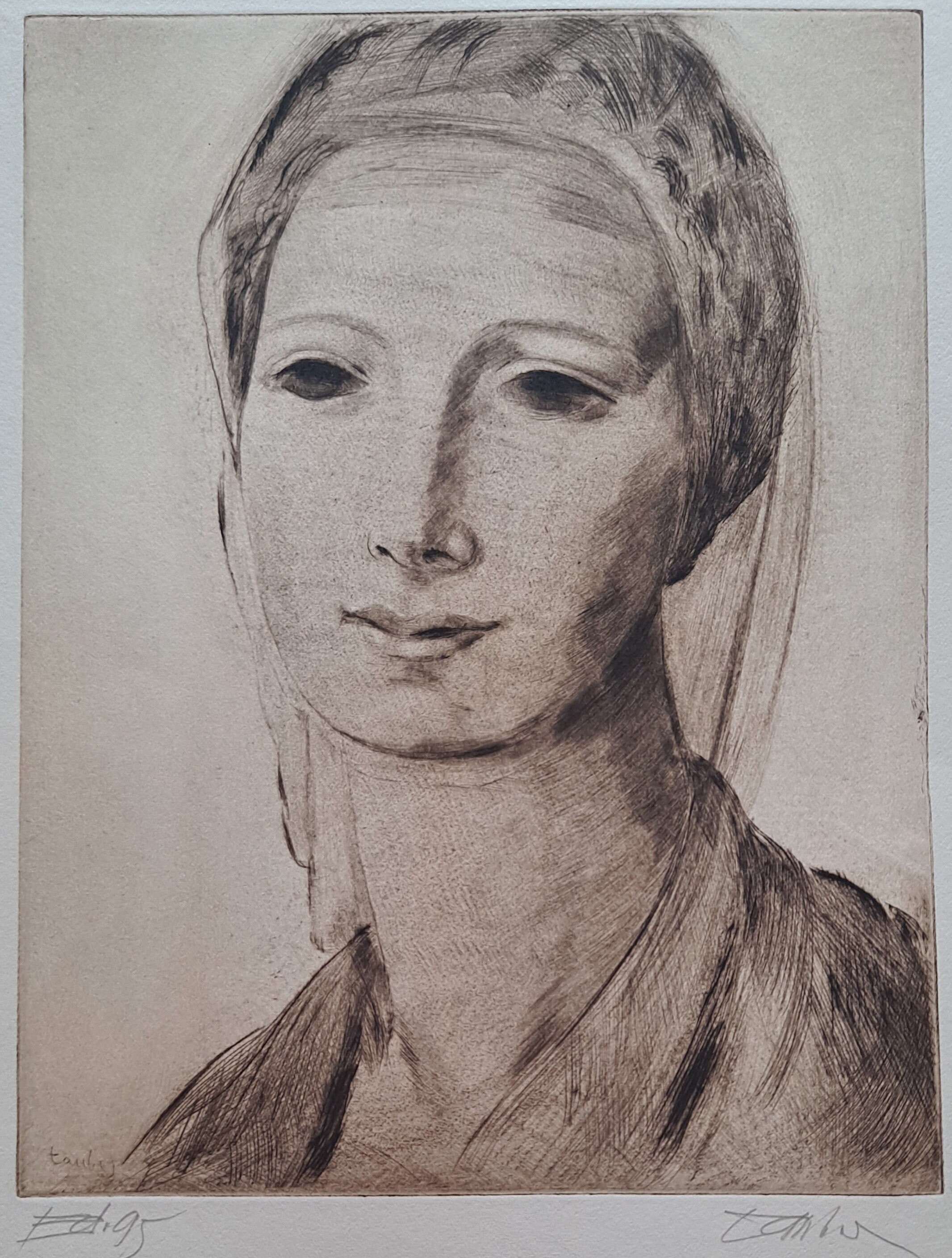 Frederic Taubes (1900-1981) Original Etching Titled “woman Wearing a ...