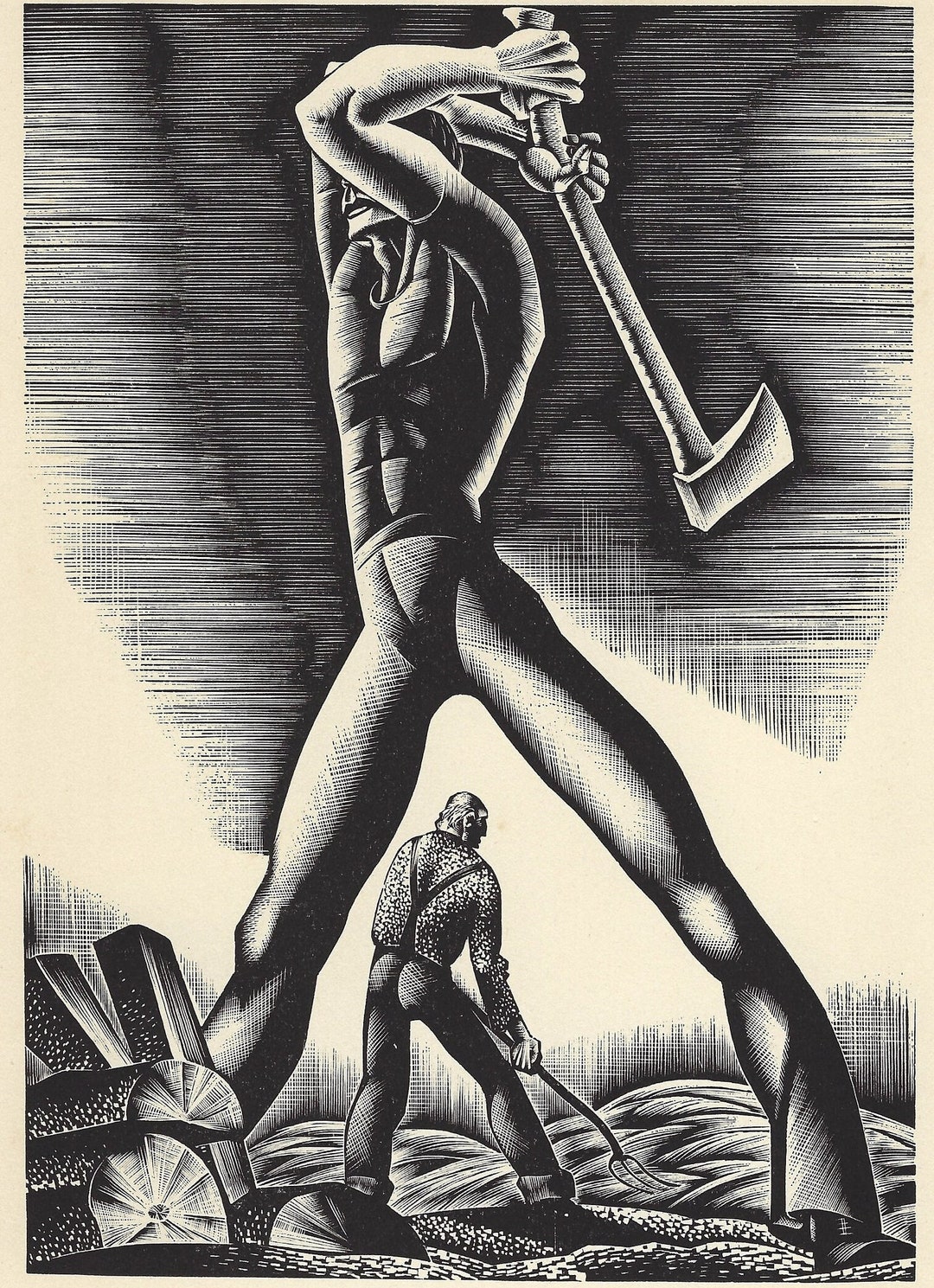 Lynd Ward (american 1905-1985) Wood Engraved Illustration From Wild ...