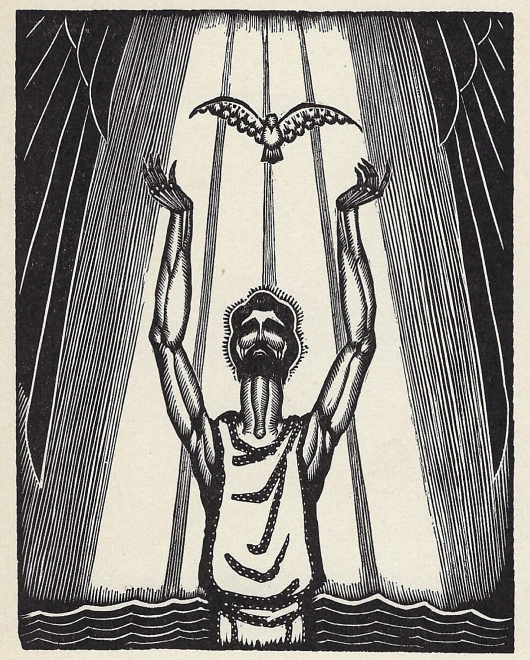 James Reid (1907-1989) Woodcut Illustration From the Life of Christ in ...