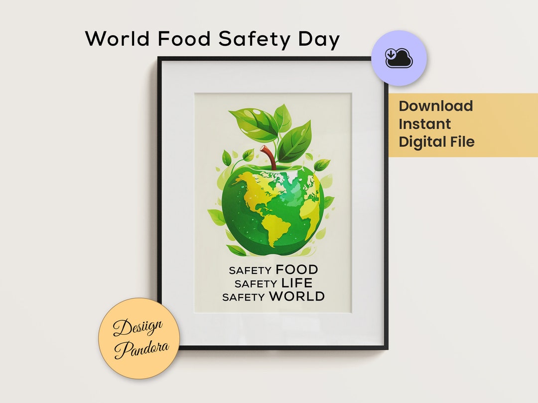 Safeguarding Our Plates | World Food Safety Day Wall Art for Healthy ...