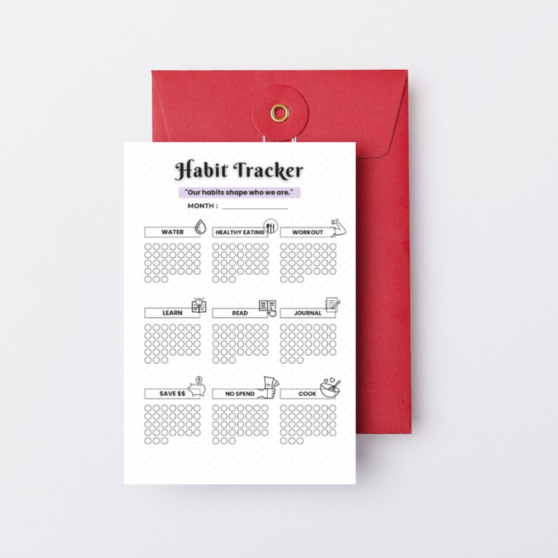 Printable Habit Tracker: A5, A4 & Letter Sizes (digital Download) - Etsy