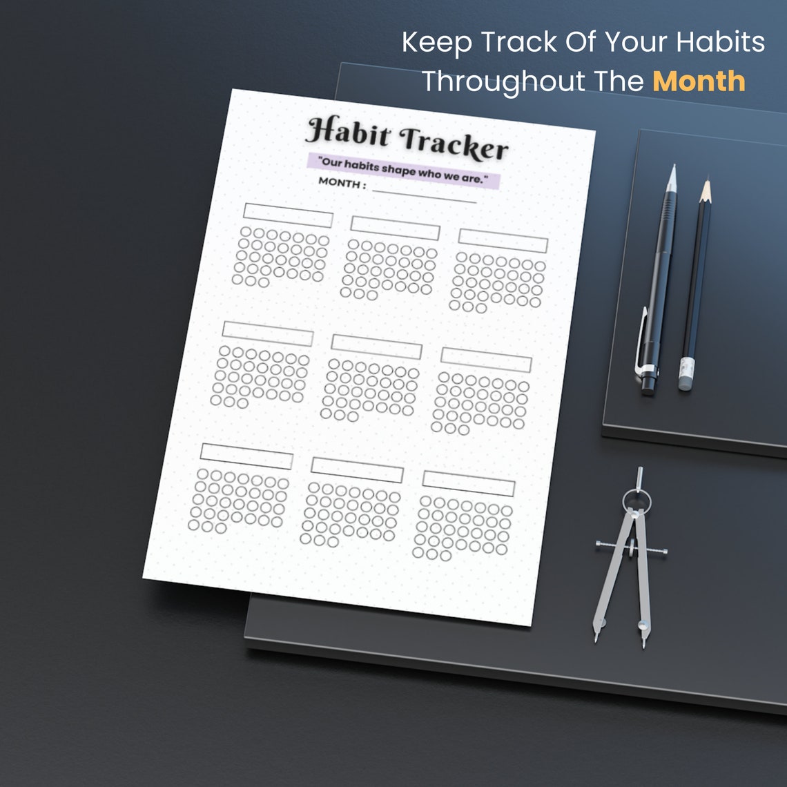 Habit Tracker | Printable Habit Tracker | A5, A4 & Letter Habit Tracker ...