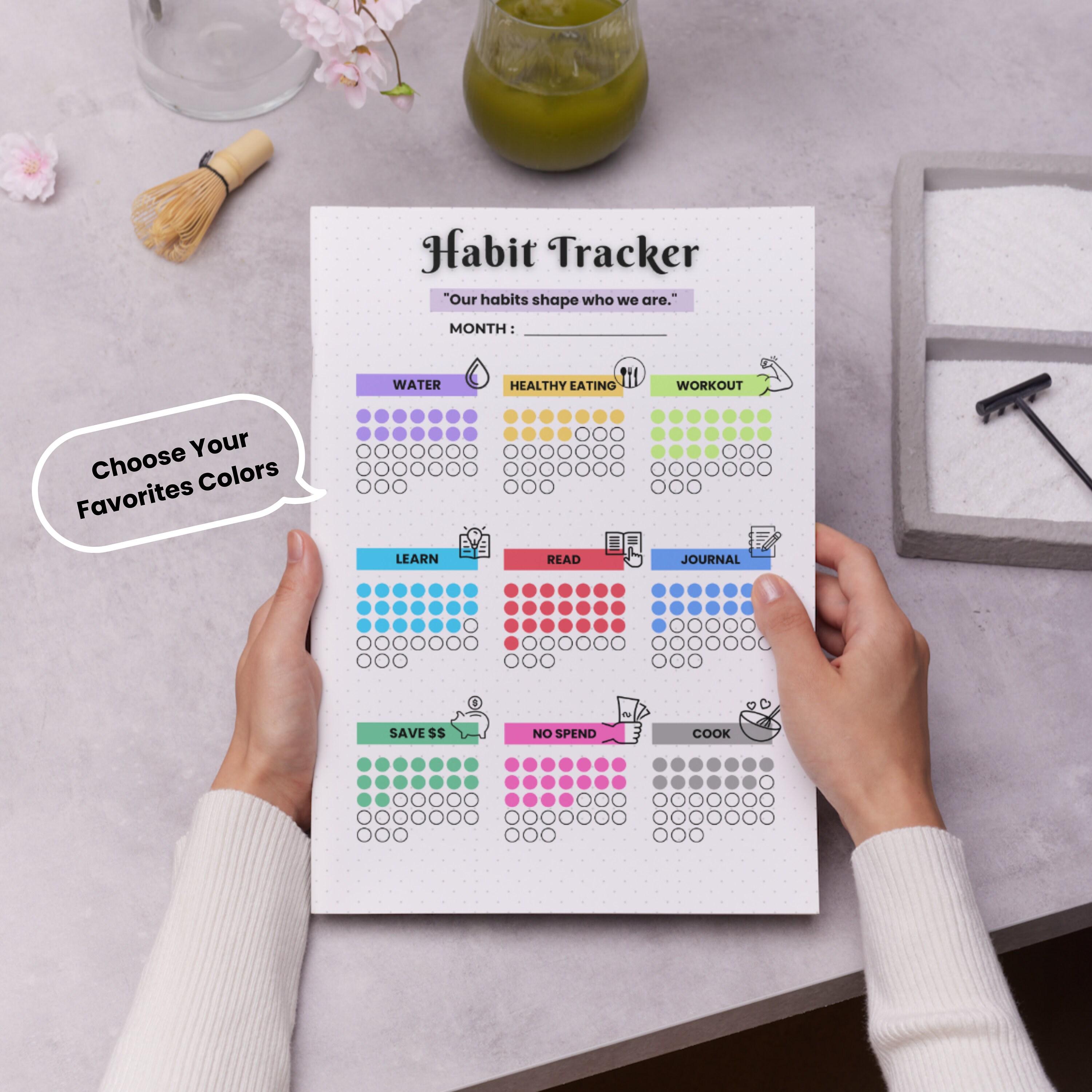 Habit Tracker Printable Habit Tracker A5, A4 & Letter Habit Tracker ...